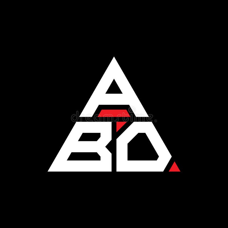 ABO Triangle Letter Logo Design with Triangle Shape. ABO Triangle Logo ...