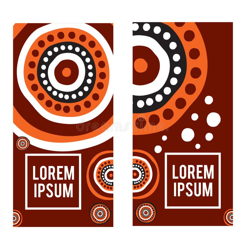 Aboriginal Art Achtergrond Pictogram Logo Sjabloon Vector Illustratie ...