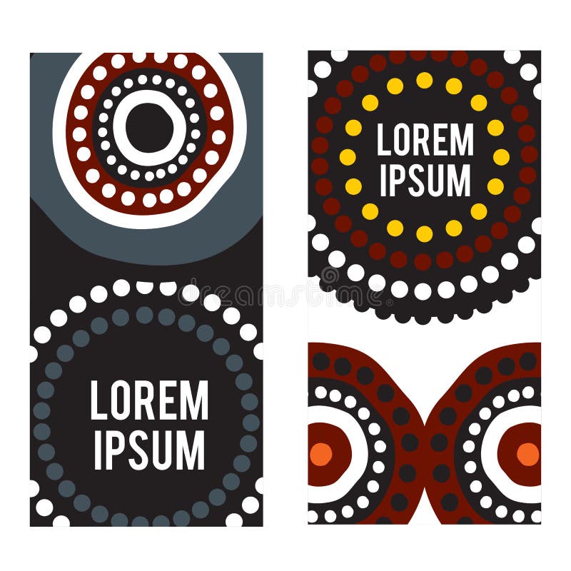 Aboriginal Art Background Icon Logo Template Stock Illustration ...