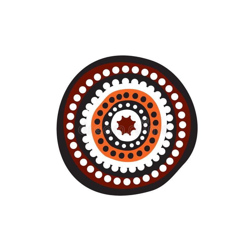 Aboriginal Art Background Icon Logo Template Stock Illustration ...