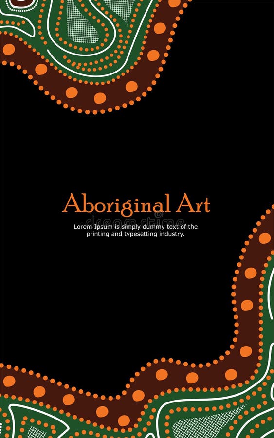 Aboriginal Art Banner. Vector Banner with Text. Stock Vector ...