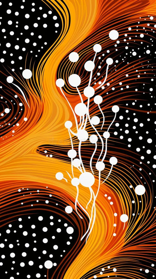 Aboriginal Art Digital. Poster. AI Generated Stock Illustration ...