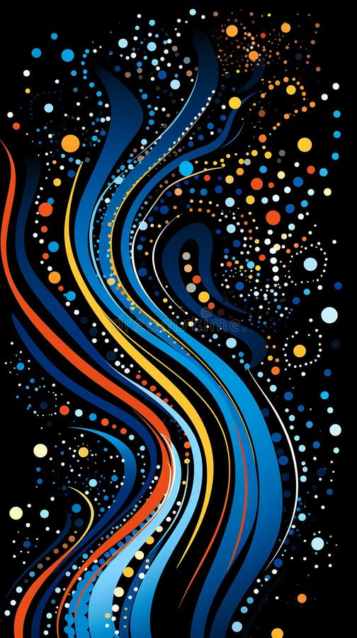 Aboriginal Art Digital. Poster. AI Generated Stock Illustration ...