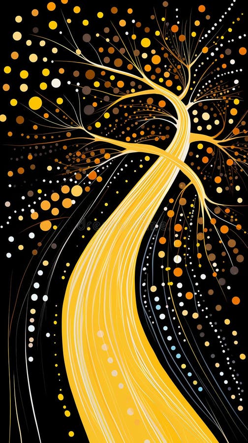 Aboriginal Art Digital. Poster. AI Generated Stock Illustration ...