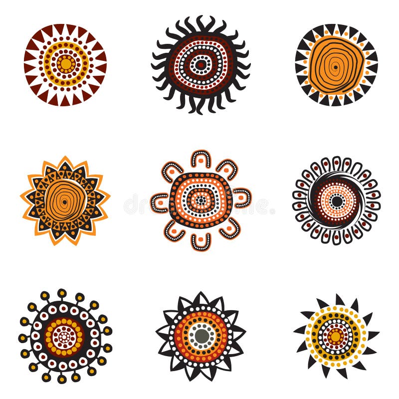 Aboriginal Shield Vector Art. Stock Vector - Illustration of painting ...