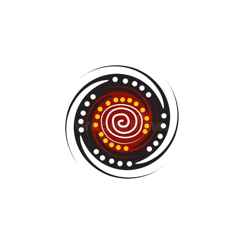 Aboriginal Art Dots Painting Icon Logo Design Stock Vector ...