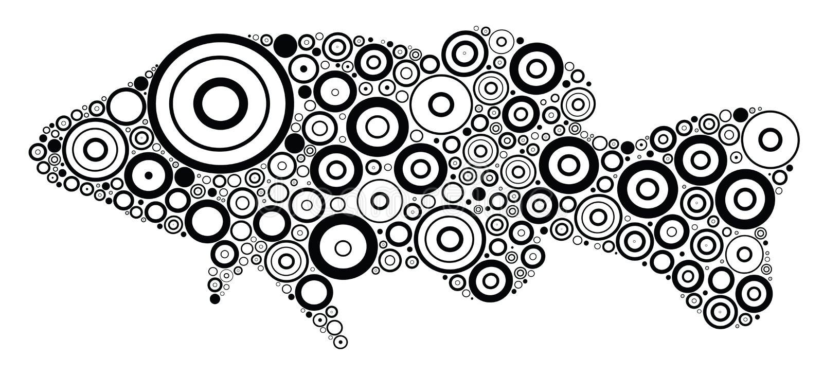 Aboriginal Art Fish Illustration. Stock Vector - Illustration of ...