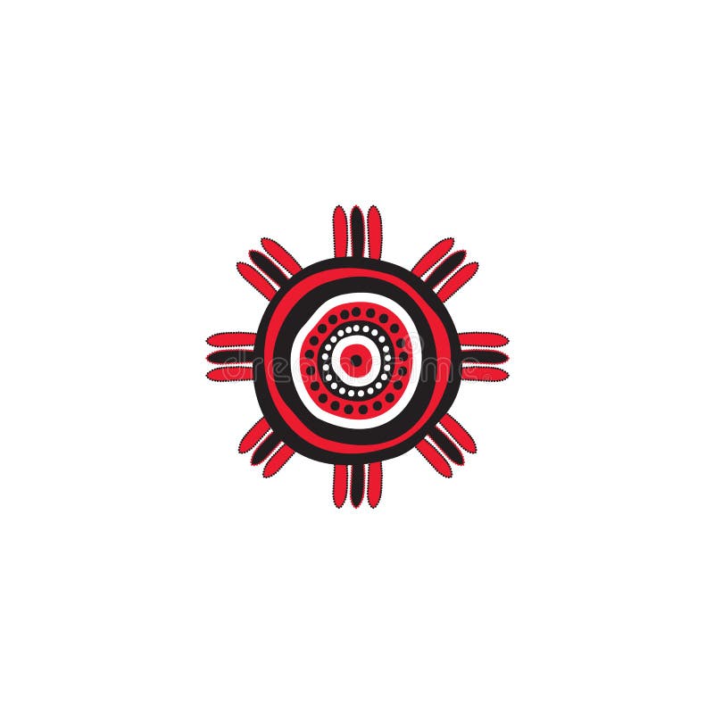Aboriginal Art Background Icon Logo Template Stock Illustration ...