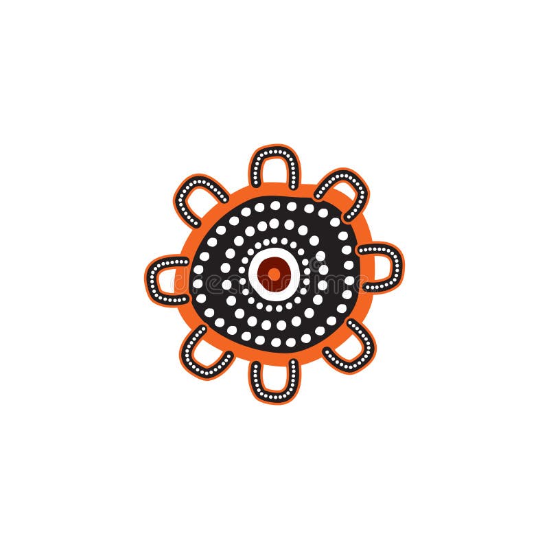 Aboriginal Art Background Icon Logo Template Stock Illustration ...