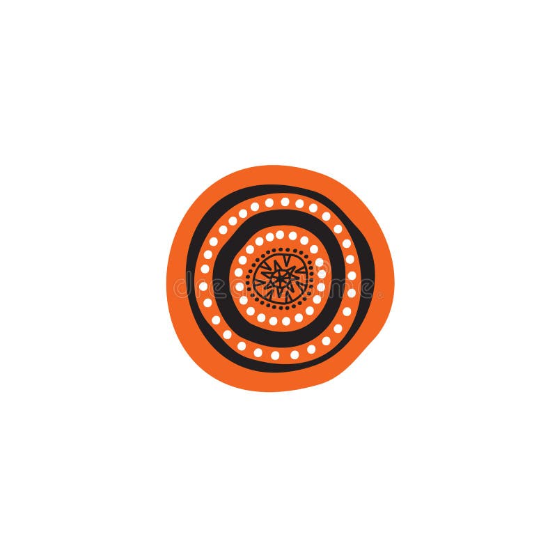 Aboriginal art logo design stock vector. Illustration of drawing ...