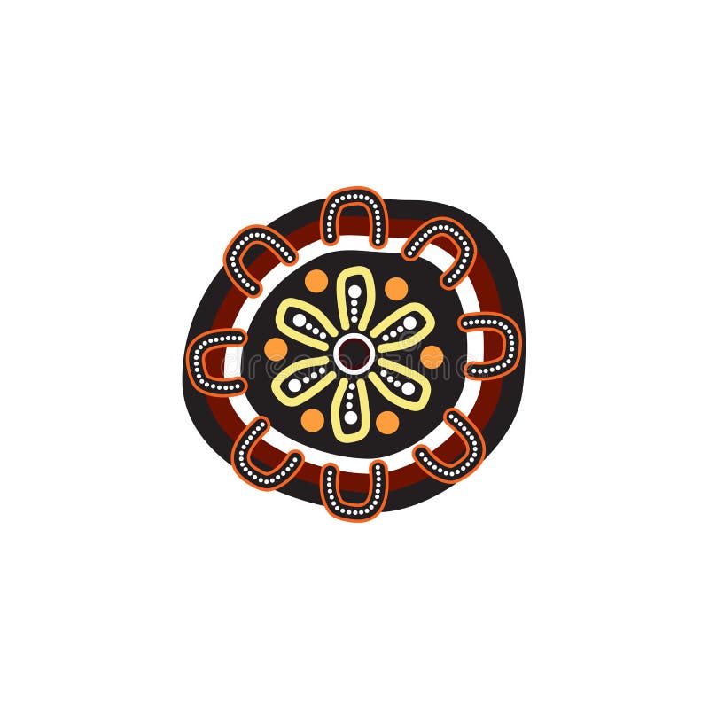 Aboriginal art logo design stock vector. Illustration of artwork ...