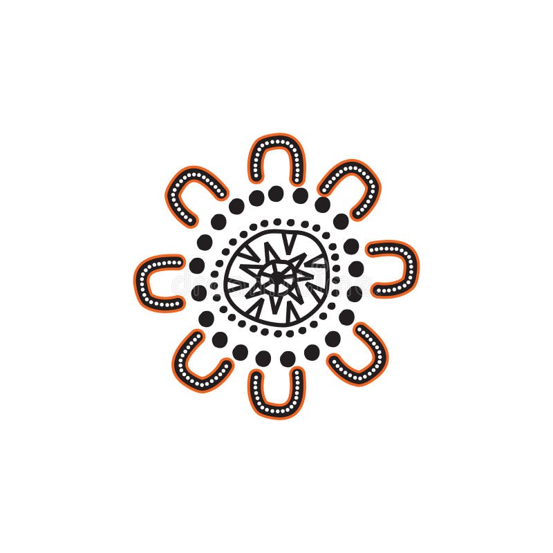 Aboriginal art logo design stock vector. Illustration of tribal - 160190398