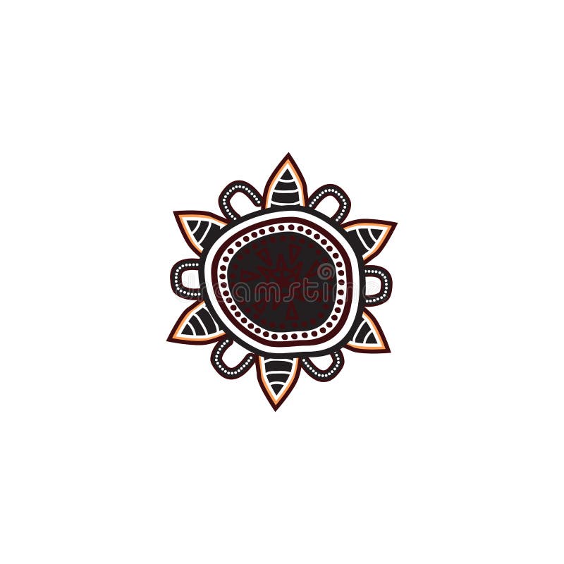 Aboriginal art logo design stock vector. Illustration of texture ...