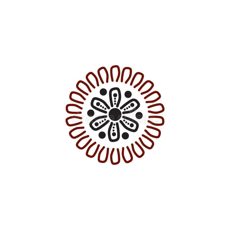 Aboriginal art logo design stock vector. Illustration of aborigine ...