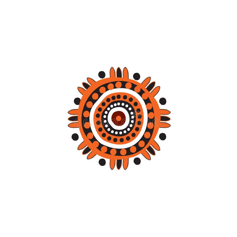Aboriginal art logo design stock vector. Illustration of australian ...