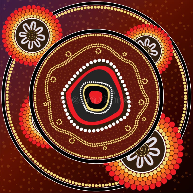 Aboriginal Art Vector Painting. Stock Vector - Illustration of artist ... Aboriginal Art Vector Painting. Stock Vector - Illustration of artist ...