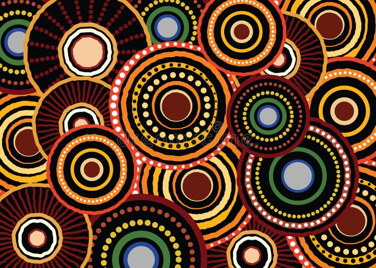 Aboriginal Dot Art Vector Circle Pattern Background Stock Illustrations – 3,528 Aboriginal Dot ...
