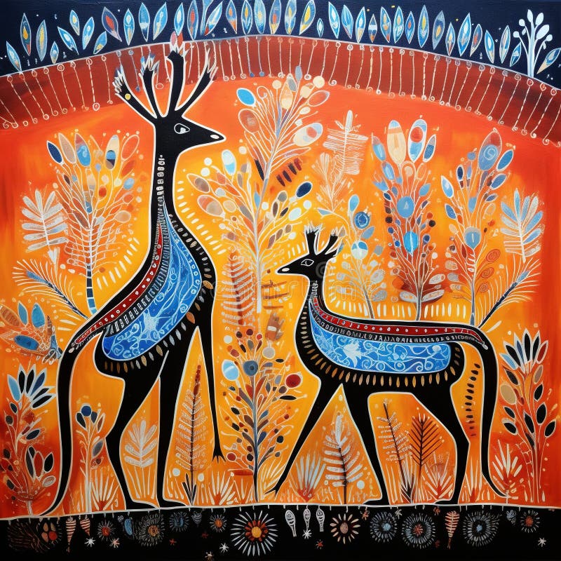 Animals Aboriginal Art Stock Illustrations – 755 Animals Aboriginal Art ...