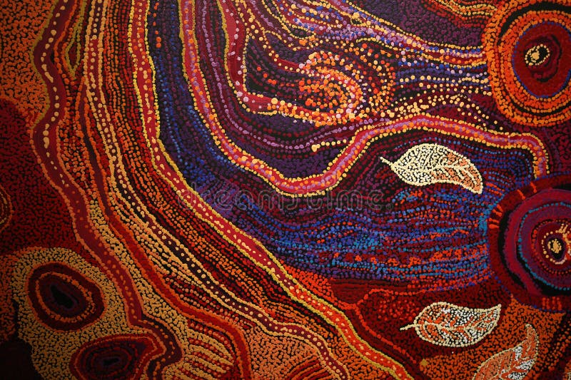 Aboriginal Paintings from Australian Artists Stock Image - Image of ...