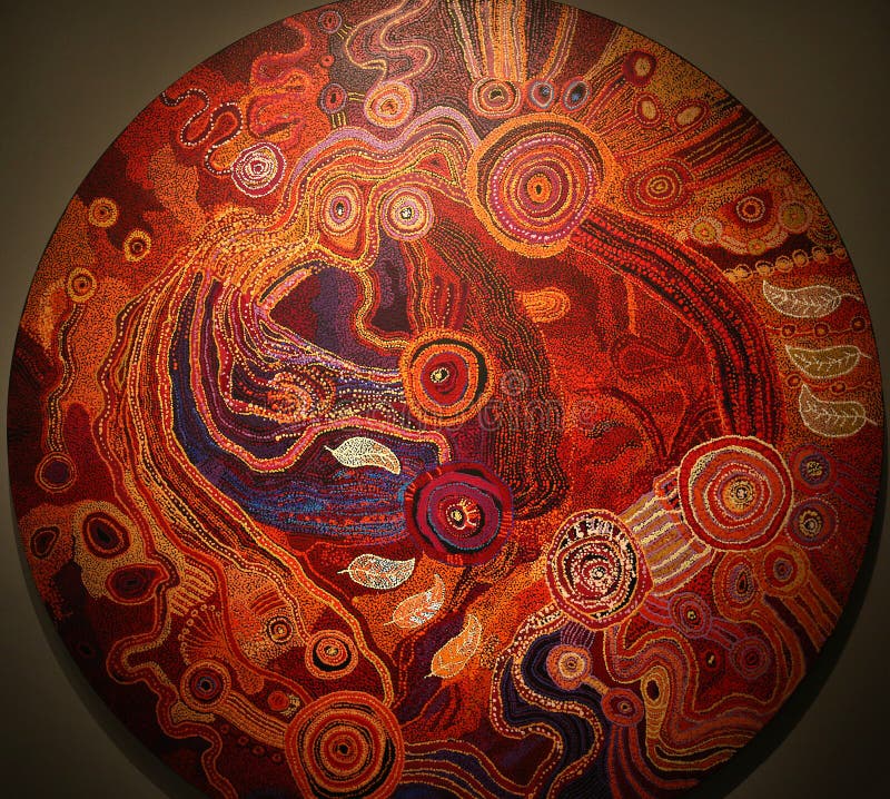 Aboriginal Paintings from Australian Artists Stock Image - Image of ...