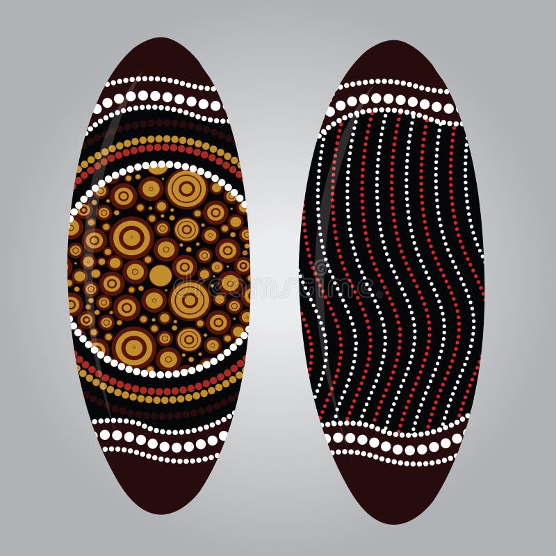 Aboriginal Shield Vector Art. Stock Vector - Illustration of pattern ...