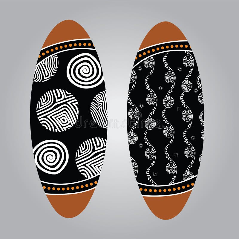 Aboriginal Shield Vector Art. Stock Vector - Illustration of hand ...