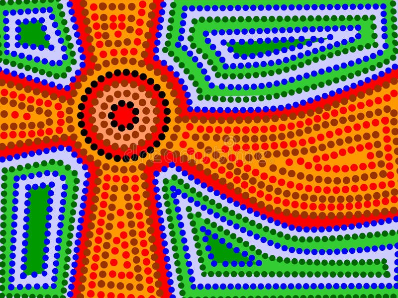 Aboriginal Sun stock vector. Illustration of australia - 3567338