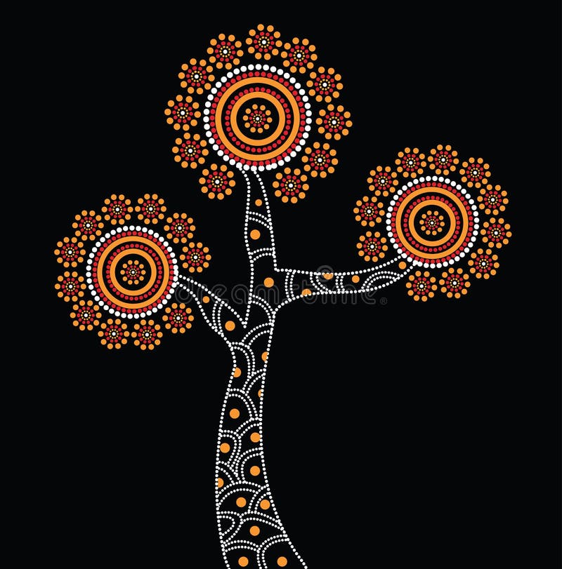 Aboriginal Tree Illustration Stock Vector - Illustration of ...