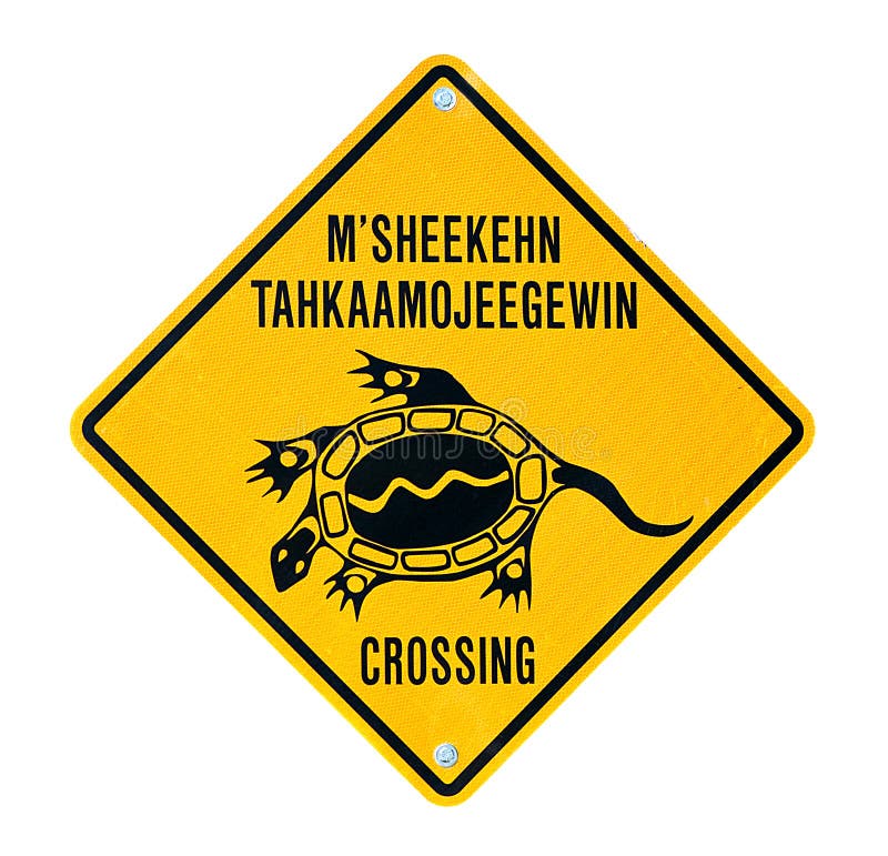Aboriginal Turtle Crossing Sign. Stock Image - Image of black ...