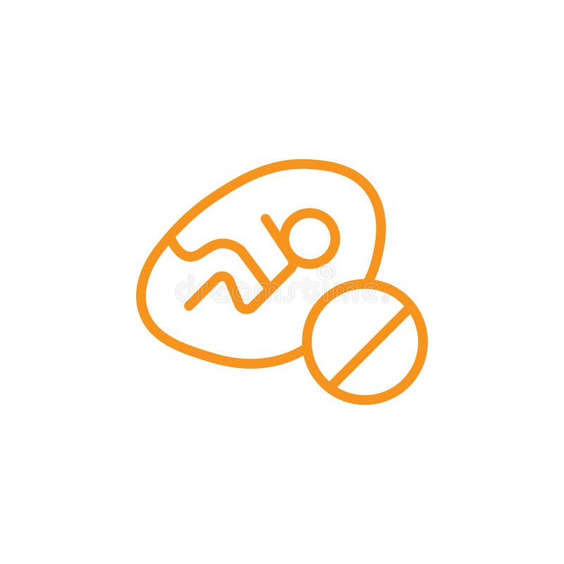 Abortion of Fetus Icon Outline Vector for Web Ui Stock Vector ...