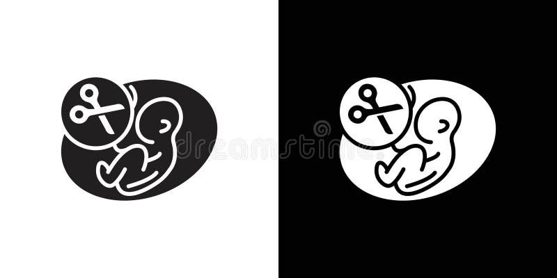 Abortion of Fetus Icon Isolated Flat Vector in Outline Stock ...