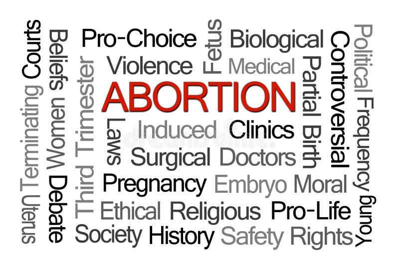 Abortion Word Cloud stock illustration. Illustration of partial - 69502579