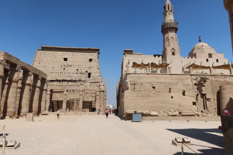 Abou Hagag Mosque Inside Luxor Temple in Luxor in Egypt Stock Image ...