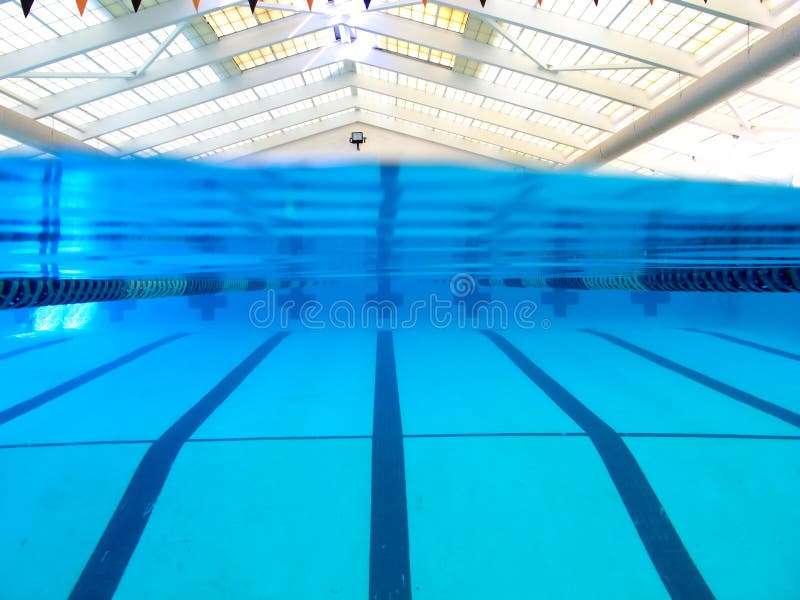 Above and Below View of Pool Stock Image - Image of line, activity ...