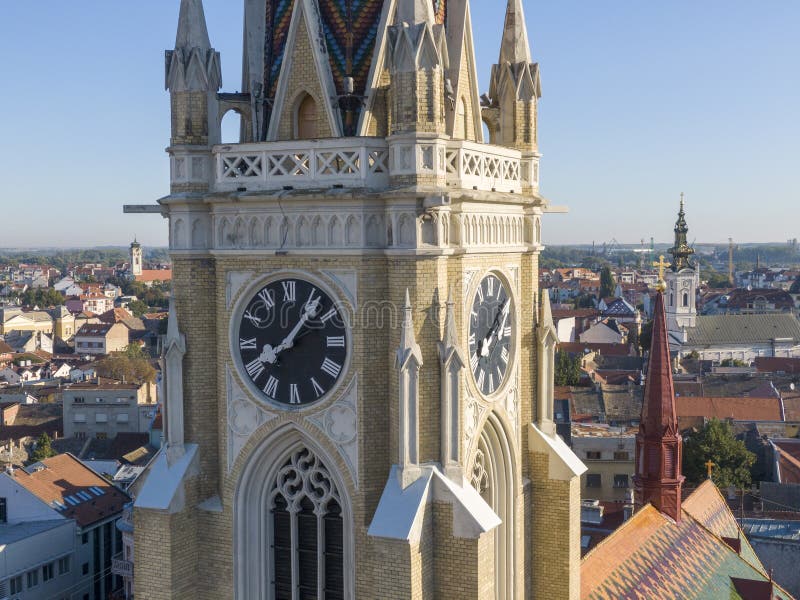 Above Central Square in Novi Sad, Serbia Stock Photo - Image of morning ...