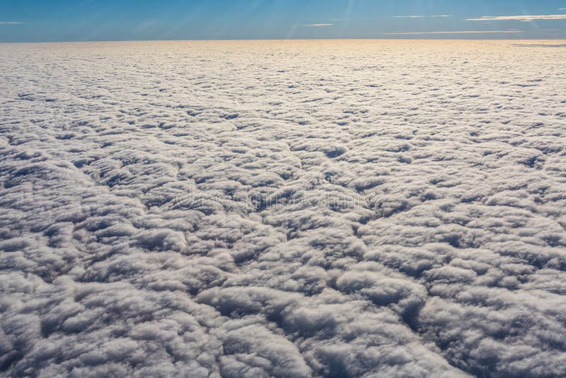 Above the Clouds - Endless View of Clouds Covering the Earth Stock ...