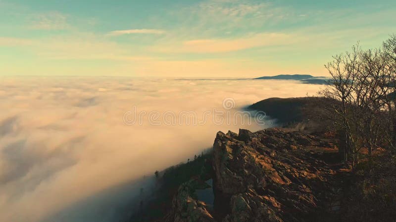 Above the Clouds at a Summit on the Blue Ridge Mountain Range in ...