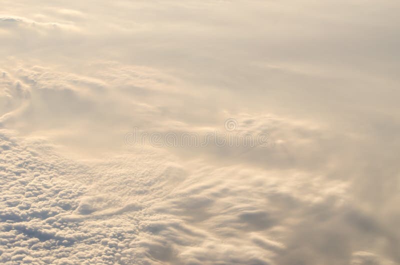 Above Cloudscape with Soft Sunshine in the Morning Stock Photo - Image ...