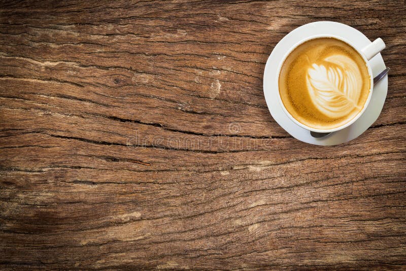 Above Coffee on Wood Texture and Background Stock Image - Image of ...