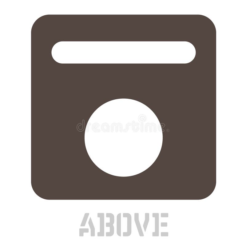 Above Concept Icon on White Stock Vector - Illustration of graphic ...