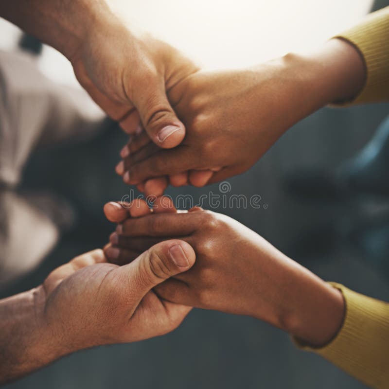 Above, Couple and Holding Hands with Love in Support for Marriage ...