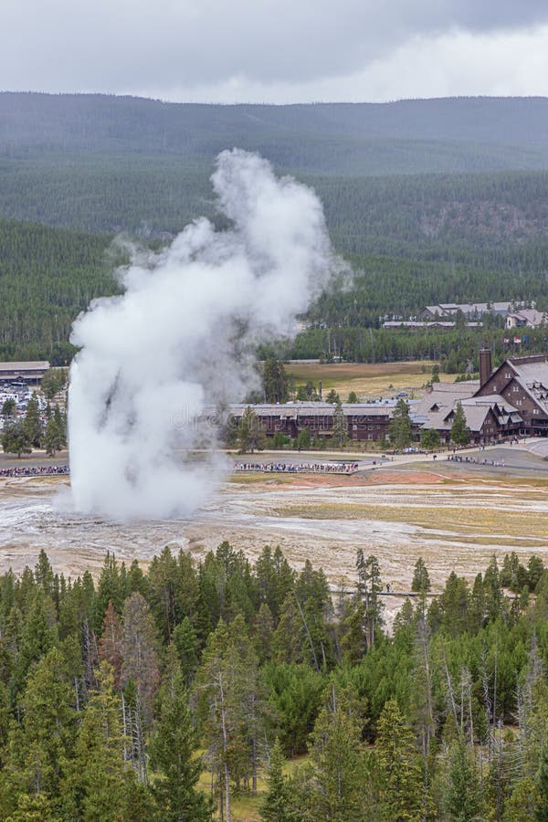 Above the Eruption of Old Faithful Stock Image - Image of nature ...