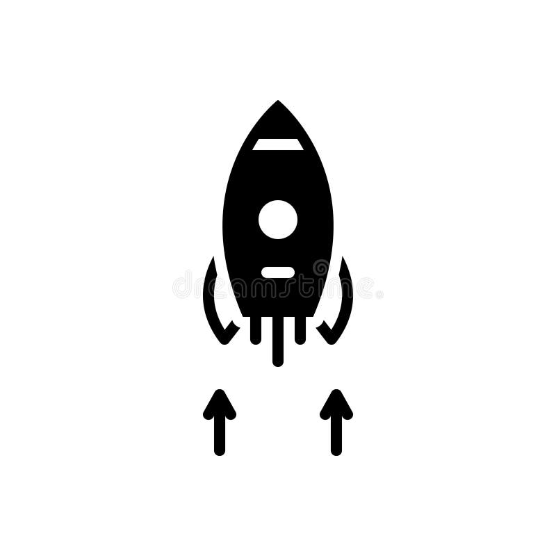 Black Solid Icon for Above, Aloft and Astronaut Stock Vector ...