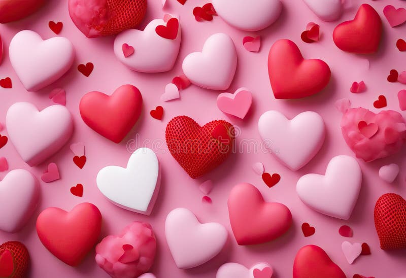 Above Objects View Lay Background Heart Flat Shape Stock Illustration ...