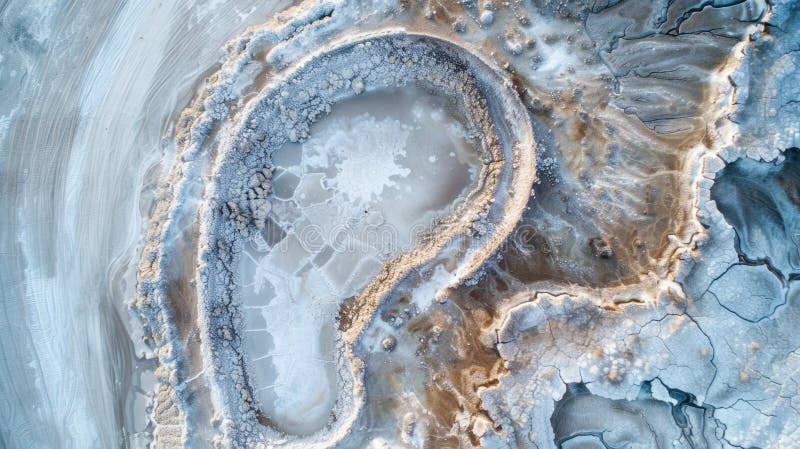 From Above the Salt Dome Resembles a Massive Abstract Sculpture Its ...