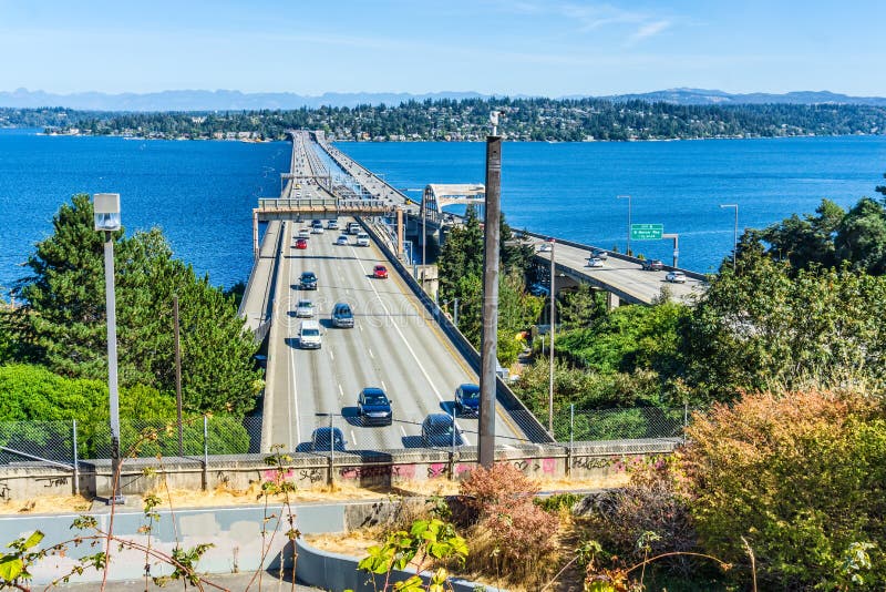 Above Seattle Bridges 6 stock image. Image of highway - 256154519