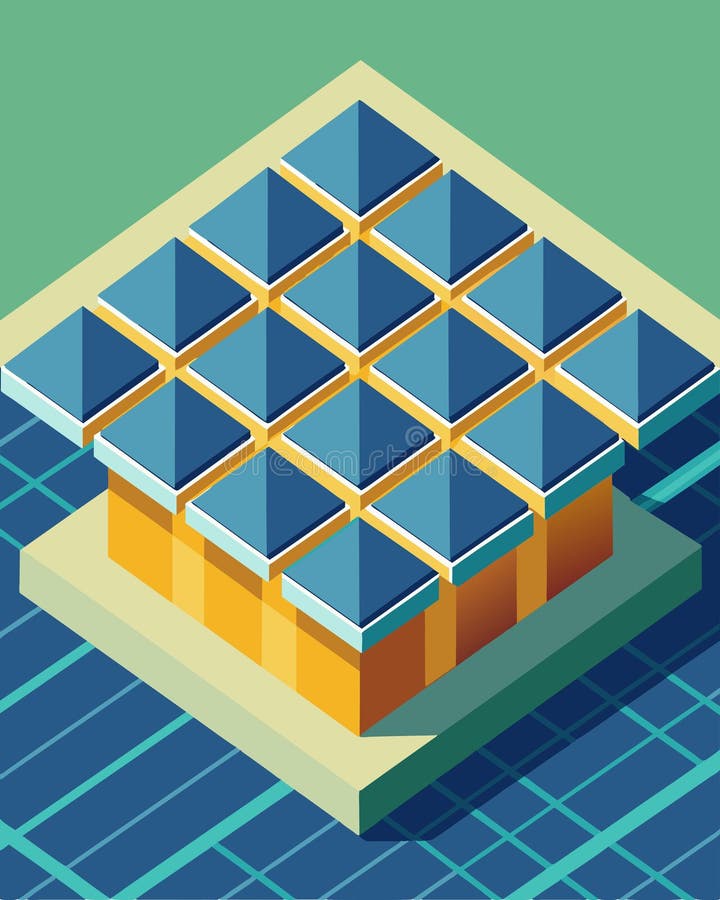 From Above the Solar Panel Array Resembles a Shimmering Mosaic ...