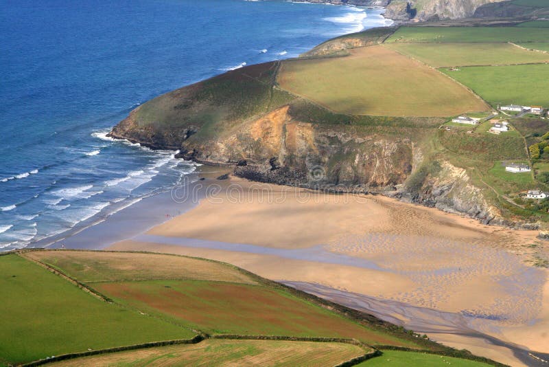 From above stock image. Image of sand, green, ocean, road - 35274461
