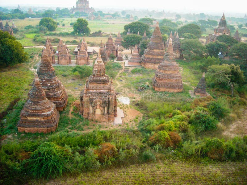 Above the temples of burma stock image. Image of buddha - 113940017