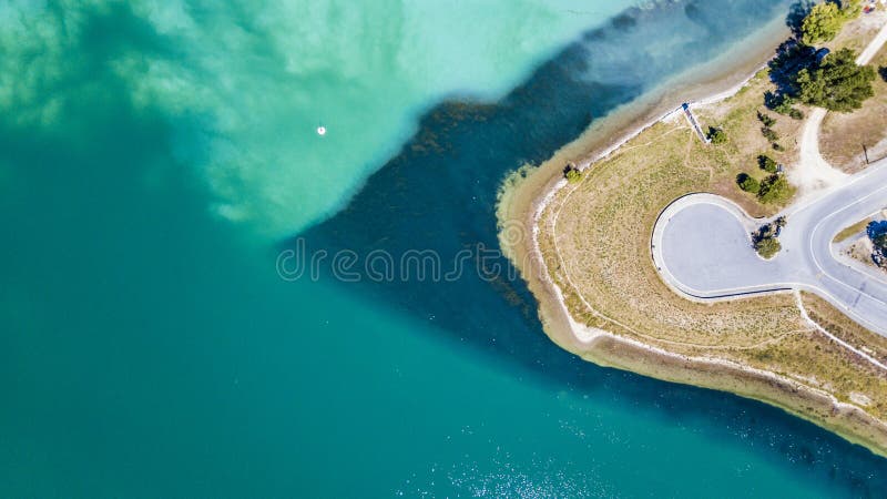 Above the Three Mixing Rivers and Land Stock Photo - Image of outside ...